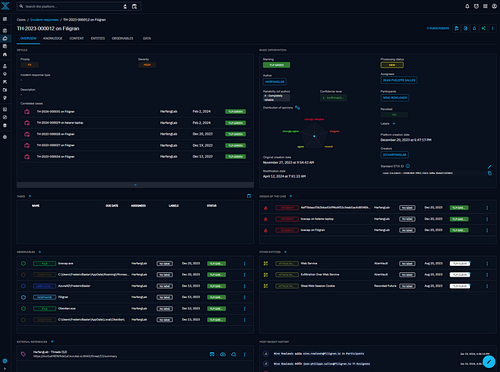 Enrich CTI data with OpenCTI and HarfangLab connector | Filigran Blog